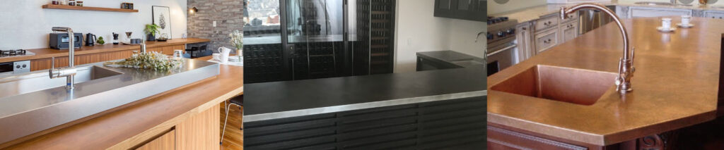 Handcrafted Customized Metal Countertops